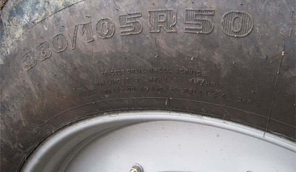 Do you know how to read all of the indications on your tractor tyres?